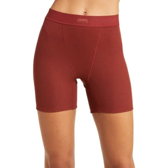 SKIMS | Shorts | Skims Cotton Rib Boxer Shorts Brick Womens 4x | Poshmark